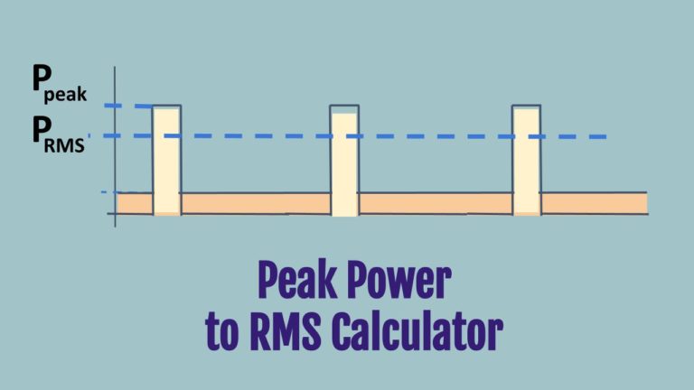 Peak Power to RMS Calculator