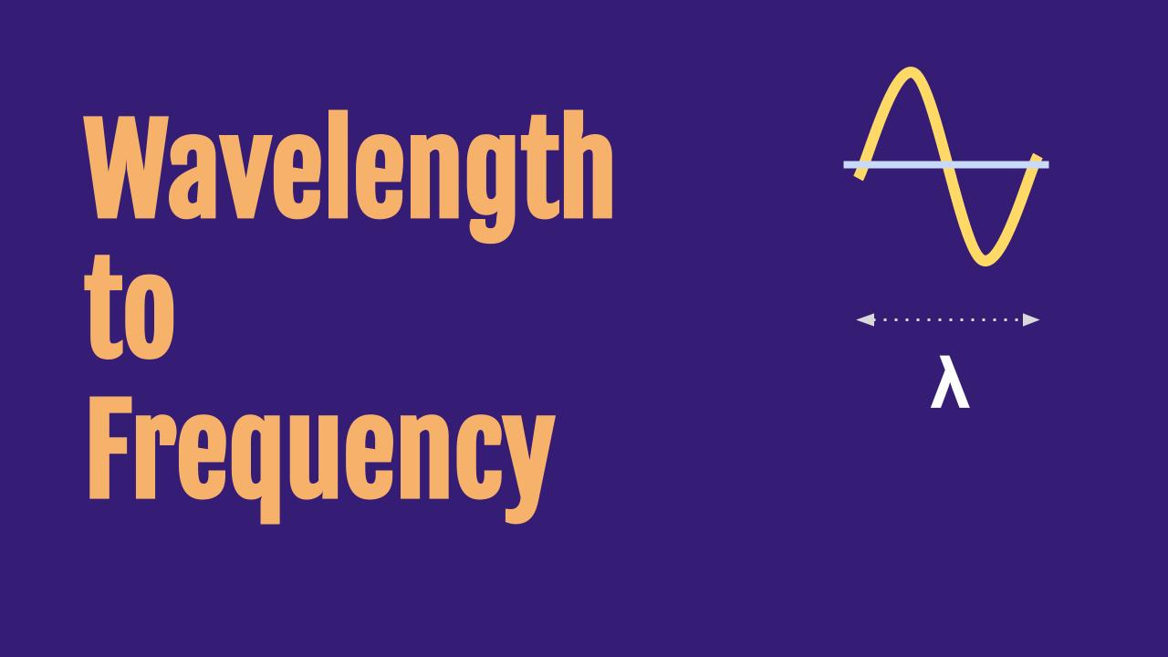 Wavelength To Frequency Calculator Wavelength To Frequency Calculator