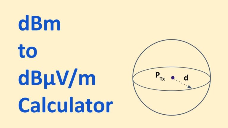 Dbm To Dbuv M Calculator With Examples