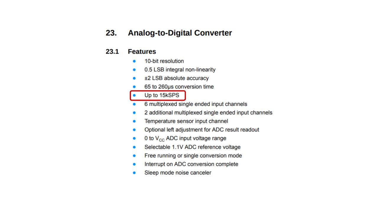 What Is The Arduino Adc Sampling Rate 1635