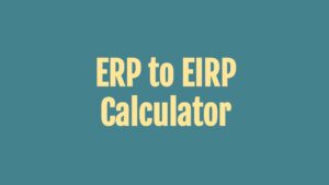 ERP to EIRP Calculator