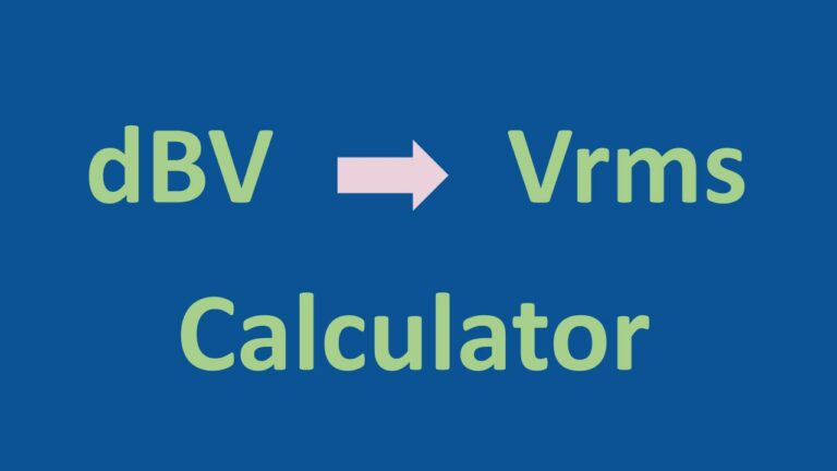 dBV to VRMS