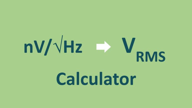 Noise Spectral Density to RMS Calculator