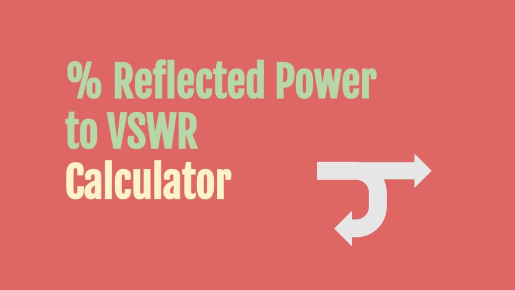 Percent Reflected Power to VSWR