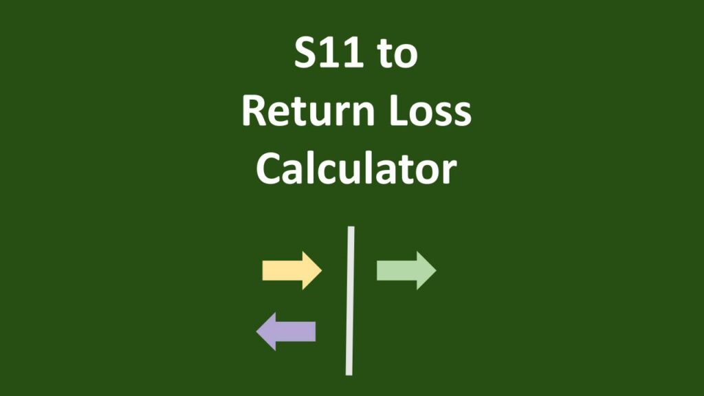 S11 To Return Loss Calculator 