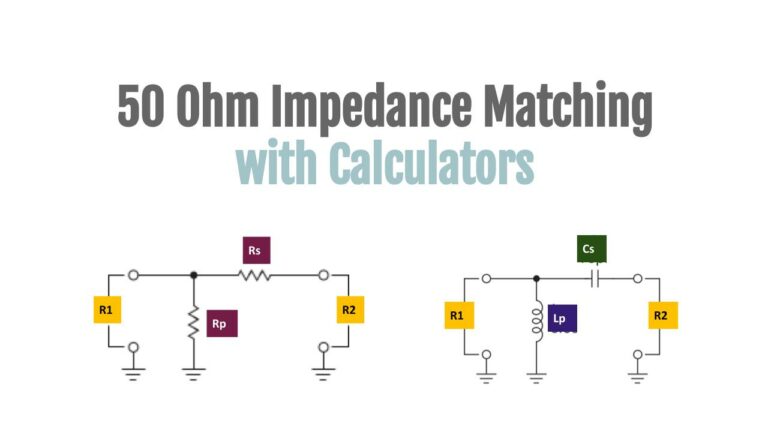 50 Ohm Impedance Matching (with Calculators)